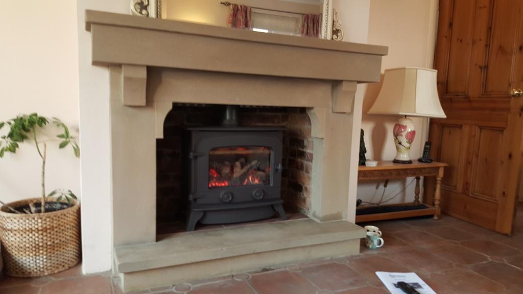 Lovely job this morning fitting this yeoman gas stove looks fantastic ...