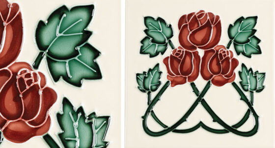 English Rose Fireplace Tiles - Stovax Classic Fireplace Tiles